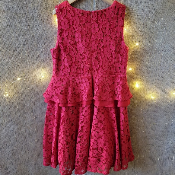 Bardot | Dresses | Bardot Jr Red Lace Dress 4 | Poshmark
